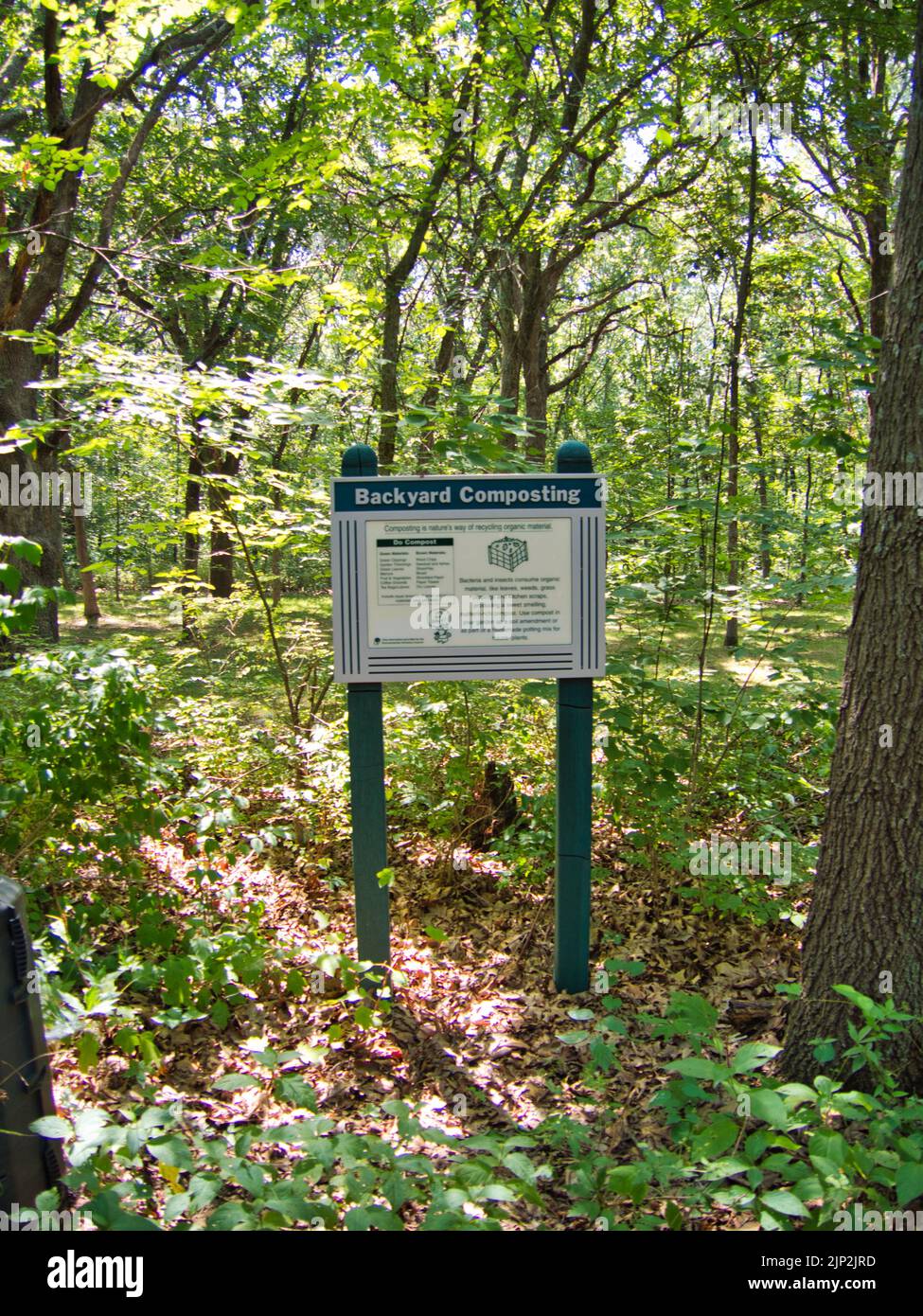 Composting exhibit at local trail in Overland Park Kansas Stock Photo ...