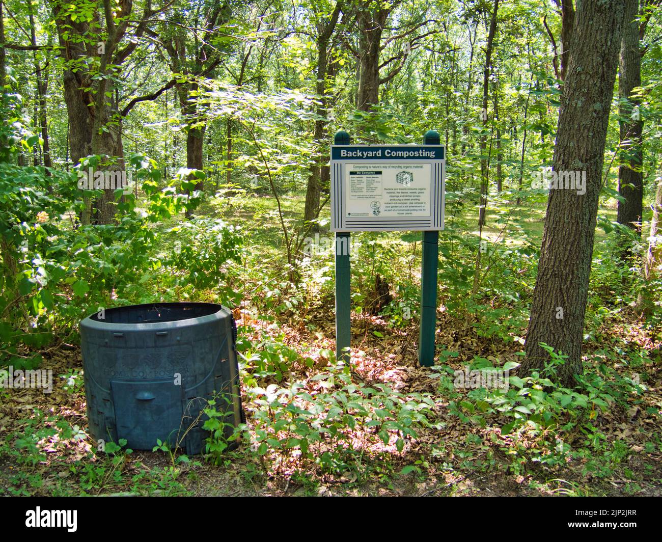 Composting exhibit at local trail in Overland Park Kansas Stock Photo ...
