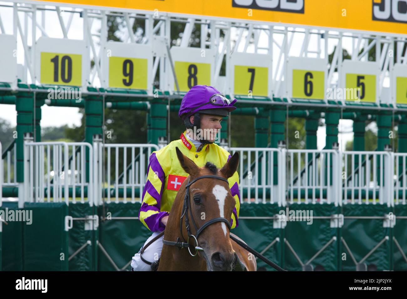 Jockey Billy Garritty on Craven at York Races Stock Photo - Alamy