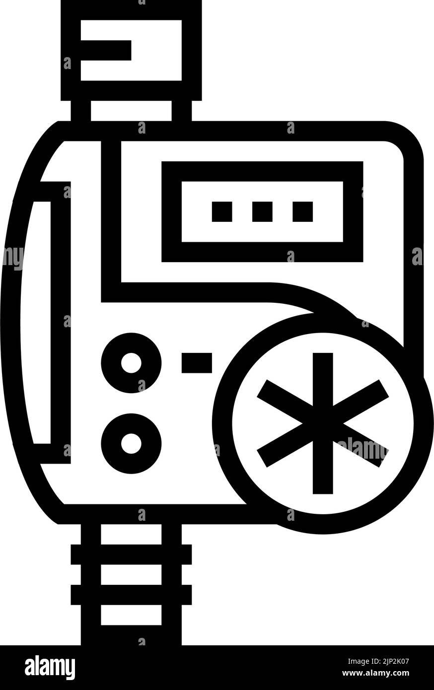 timer drip water irrigation line icon vector illustration Stock Vector ...