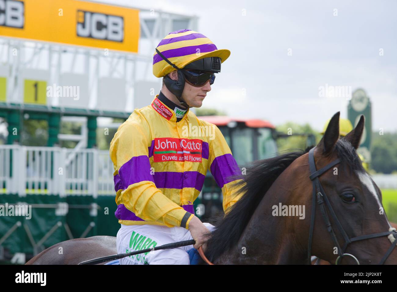 Jockey Jason Hart on Common Acclaim at York Races Stock Photo - Alamy
