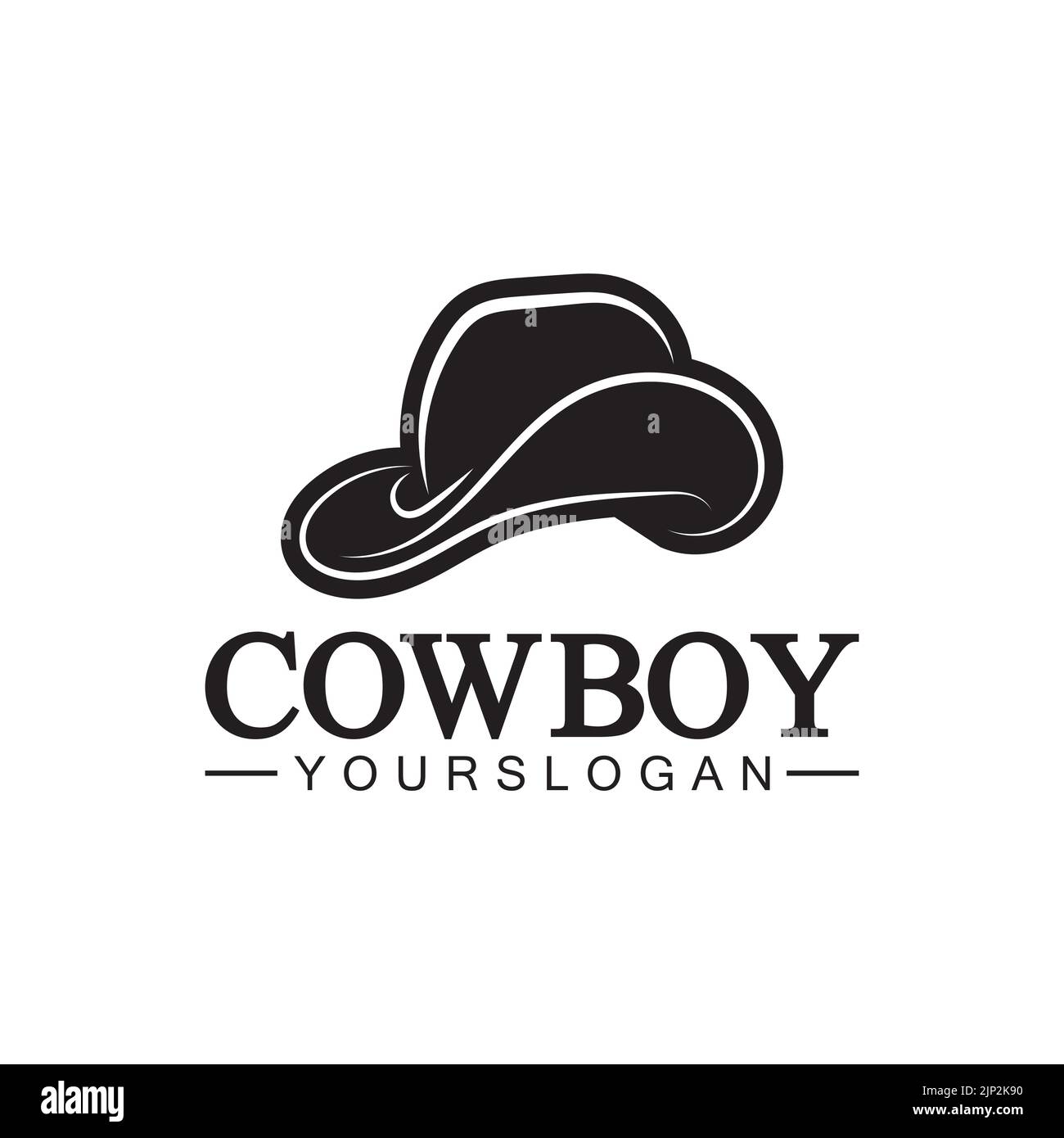 cowboy hat logo icon vector design template Stock Vector Image & Art ...