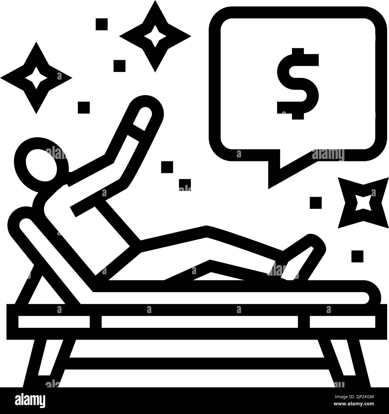 abundant wealth financial freedom money line icon vector illustration ...