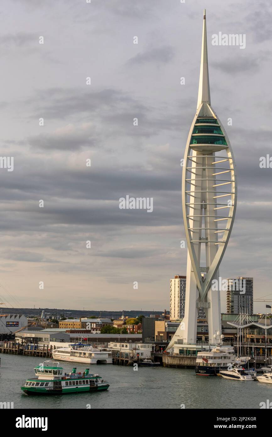 The 170m Spinnaker Tower, Portsmouth, UK, an observation tower ...