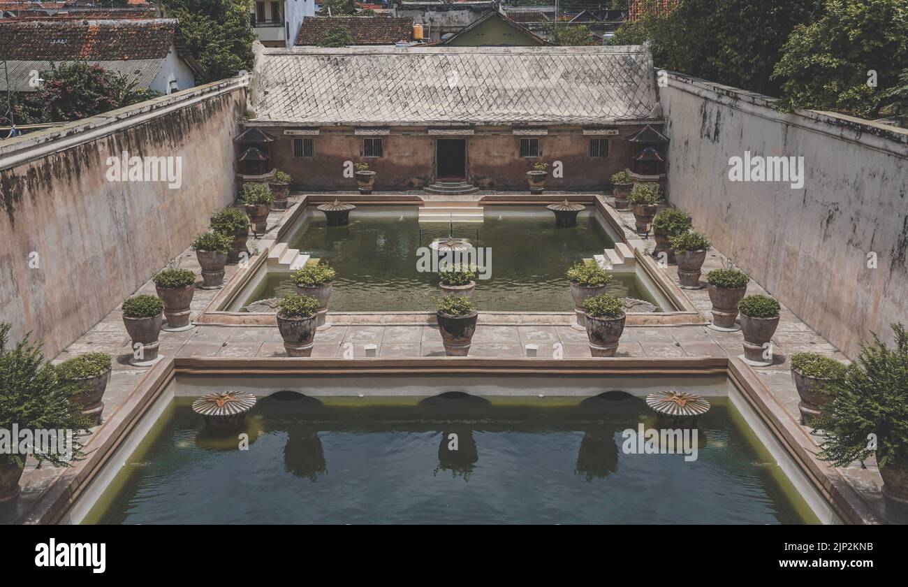 A scenic view of the water castle Taman Sari in Yogyakarta, Indonesia ...