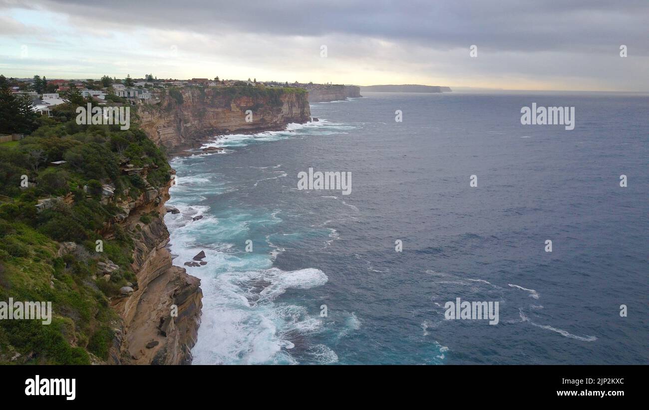 An aerial view of cliffs at the sea Stock Photo - Alamy