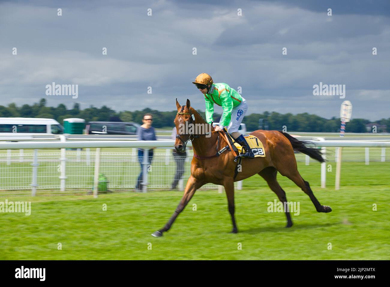 Jockey Connor Beasley on Challet at York Races Stock Photo - Alamy