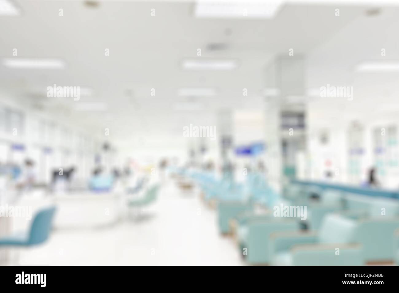 blur indoor large hospital patient waiting area hygiene hall white ...