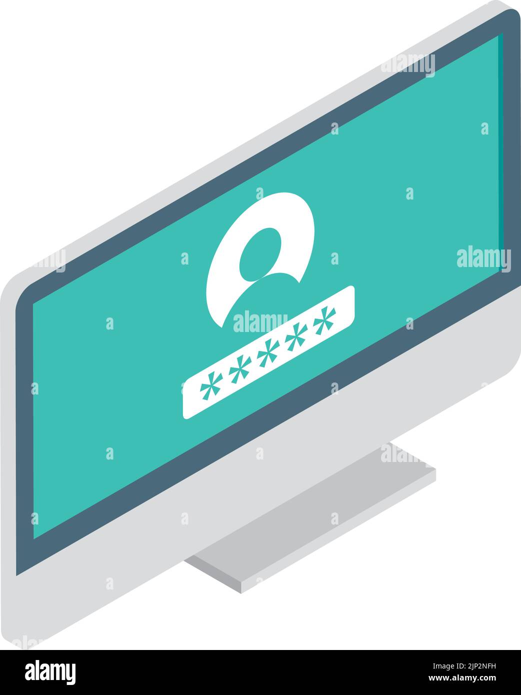 Login password isometric icon Stock Vector Images - Alamy