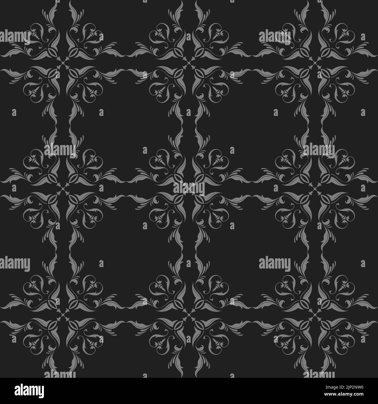 Vintage Royal Background with Baroque, Rococo Style Pattern. Seamless ...