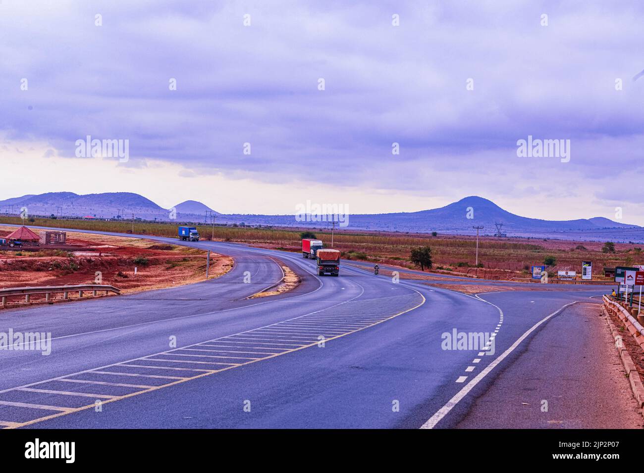 Kenya Landscapes Highway Road field Meadows Emali Oloitoktok Kajiado ...