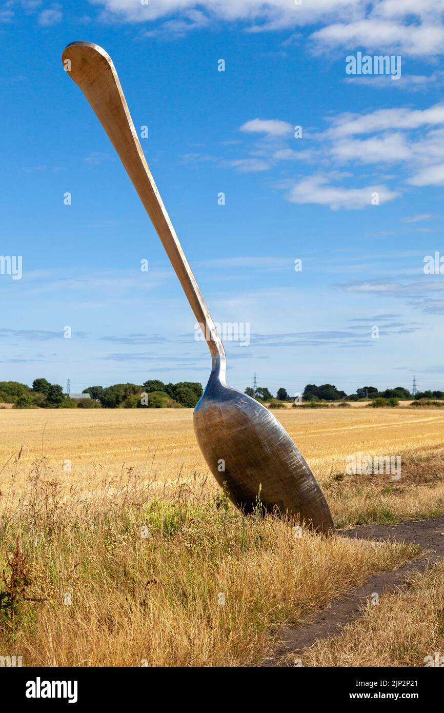 Eat for england (the giant spoon) A giant piece of cutlery designed to ...