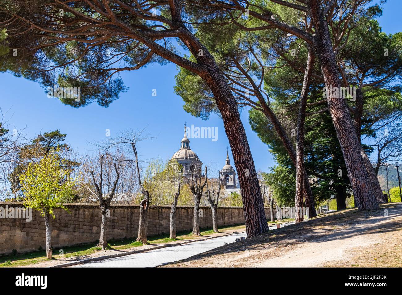 Royal monastery of El Escorial. Huge palace on the outskirts of Madrid ...