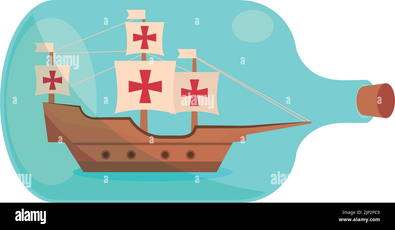 Old wooden model ship Stock Vector Images - Alamy