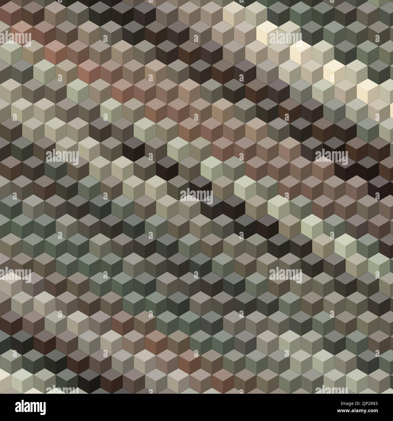 Illustration Of Colorful Isometric 3d Cube With Abstract Multicolor Pattern Background Wallpaper