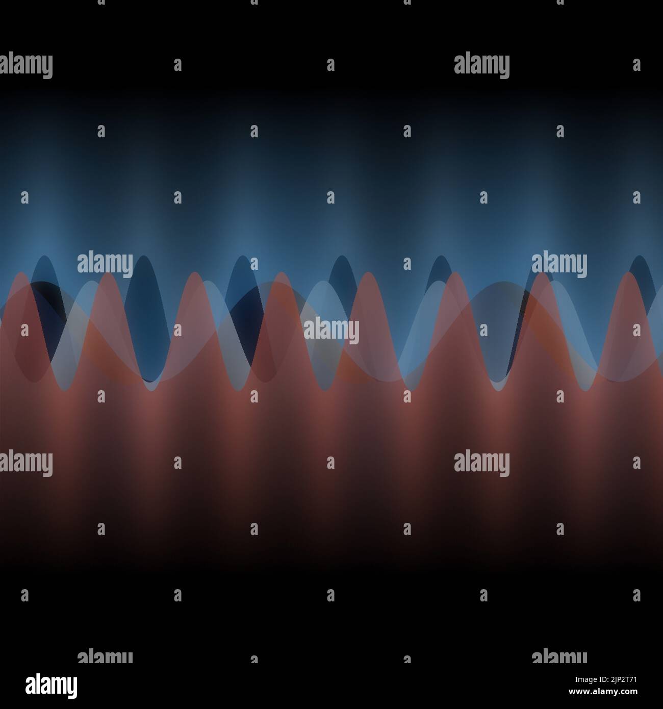 Illustration of multiple waves oscillating or overlapping by many small ...
