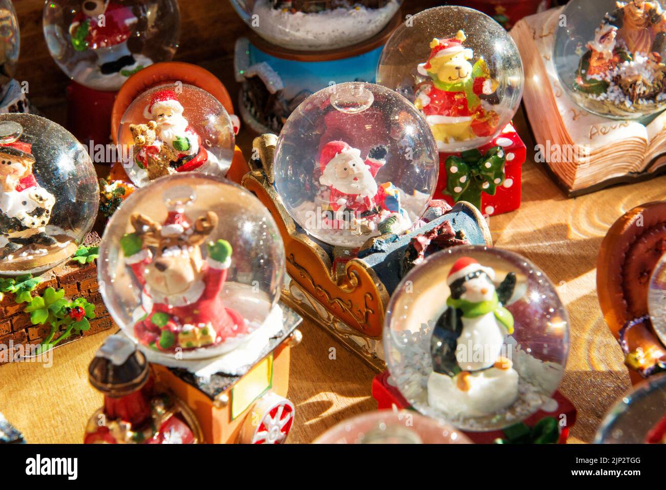 christmas market, snow ball, christmas markets, snow balls Stock Photo ...
