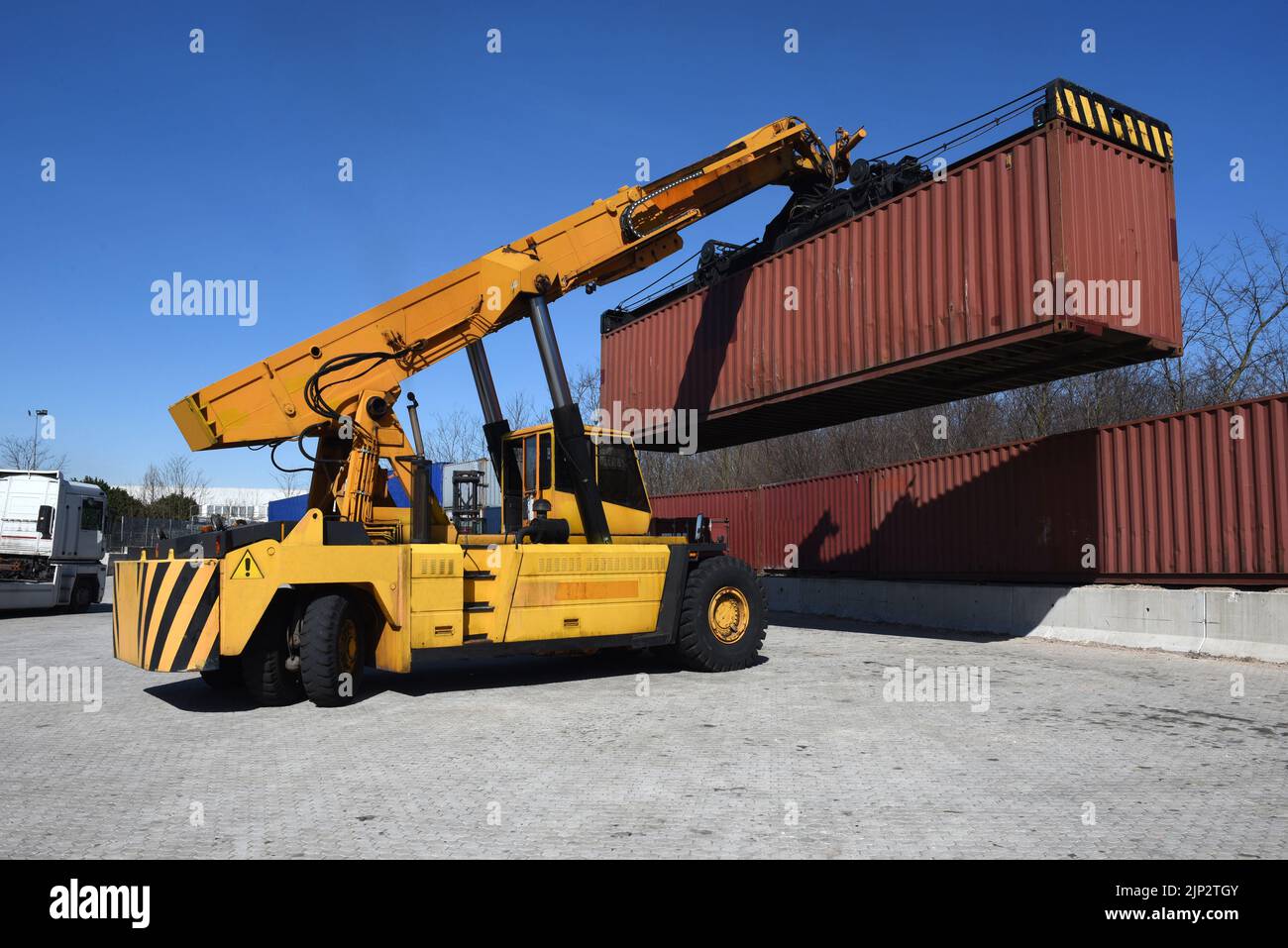crane, cargo container, loading, cranes, cargo containers Stock Photo ...