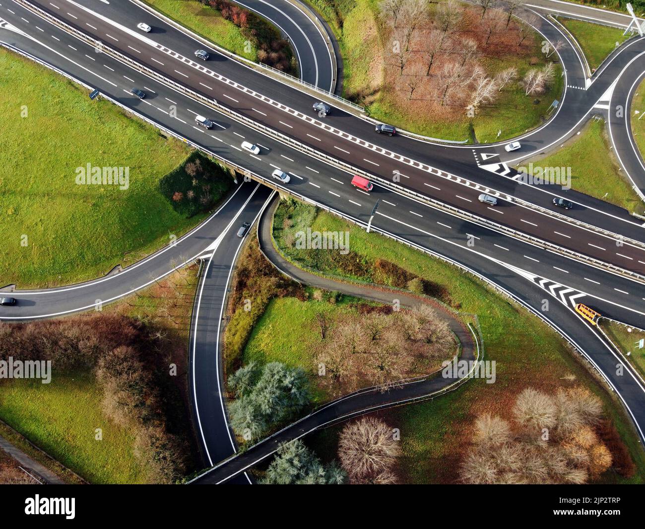 highway, road traffic, infrastructure, drohnenflug, highways, motorway ...