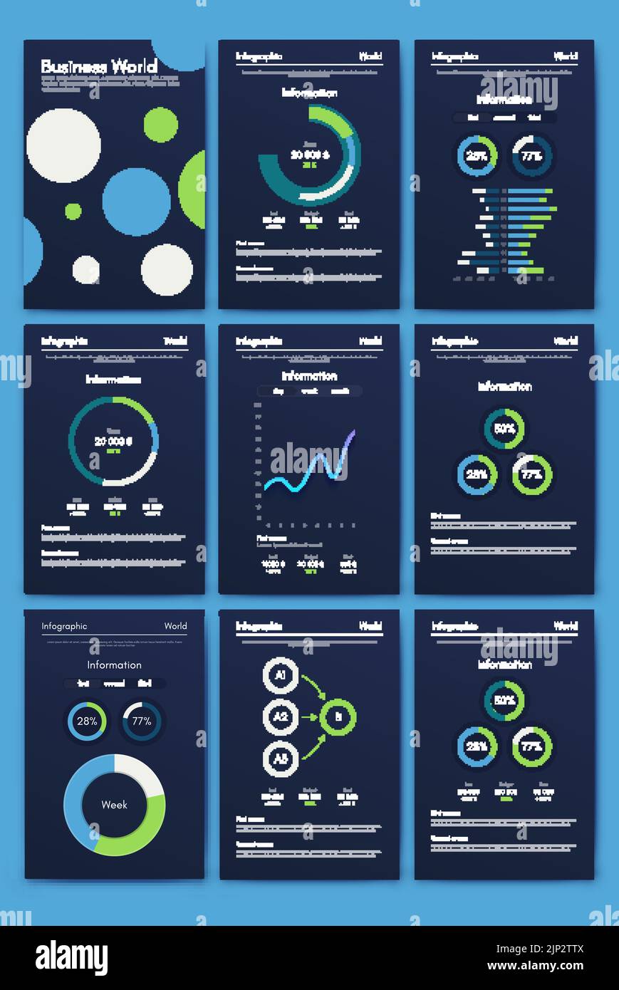 Vector graphics infographics with mobile phone. Template for creating ...