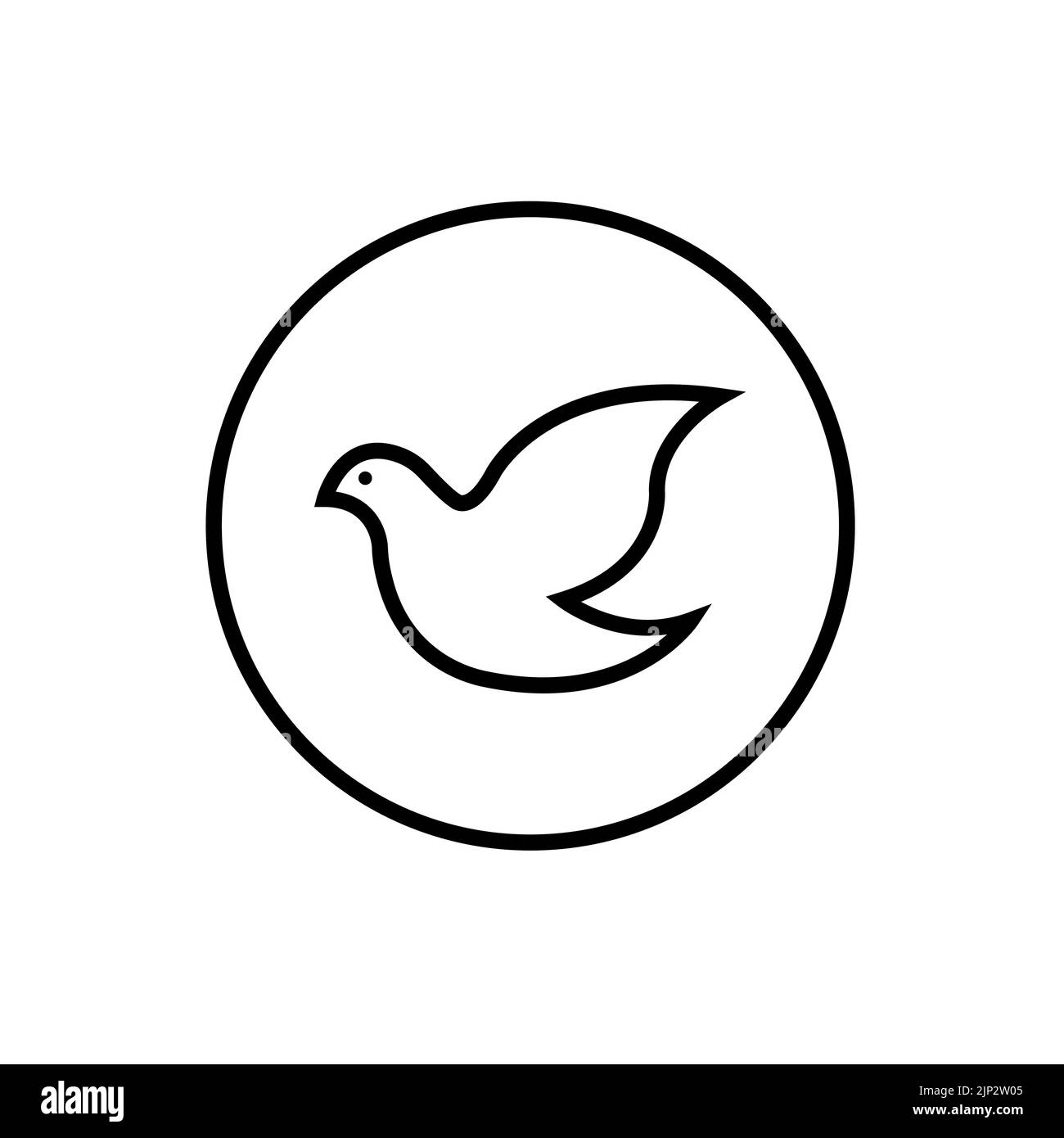 Dove thin line icon. Symbol in trendy outline style. Premium design for ...