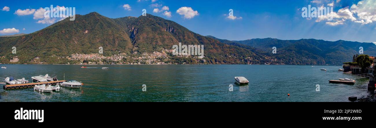 Amazing panoramic, large format, image of Bellano & Gittana, Lake Como ...