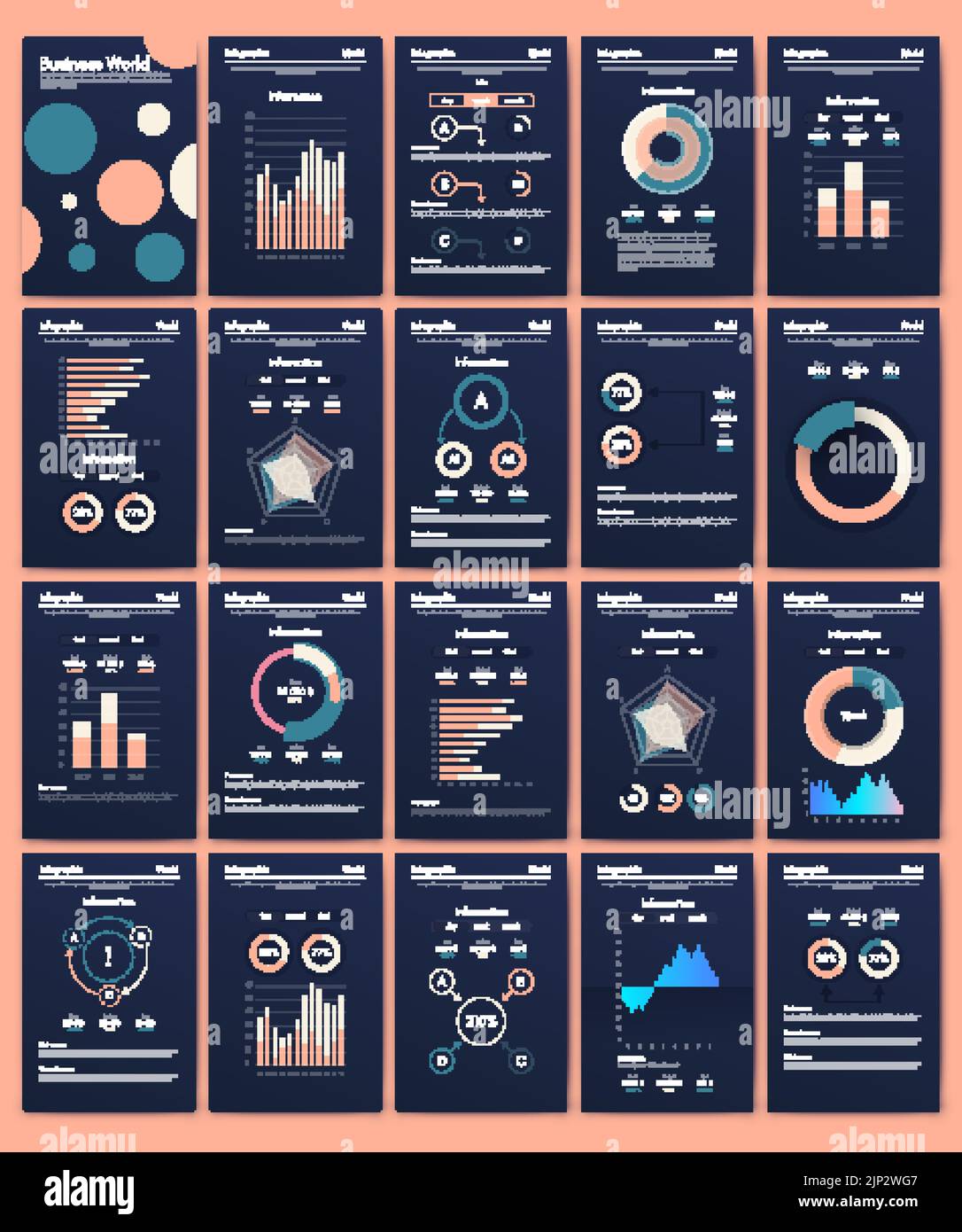 Vector graphics infographics with mobile phone. Template for creating ...