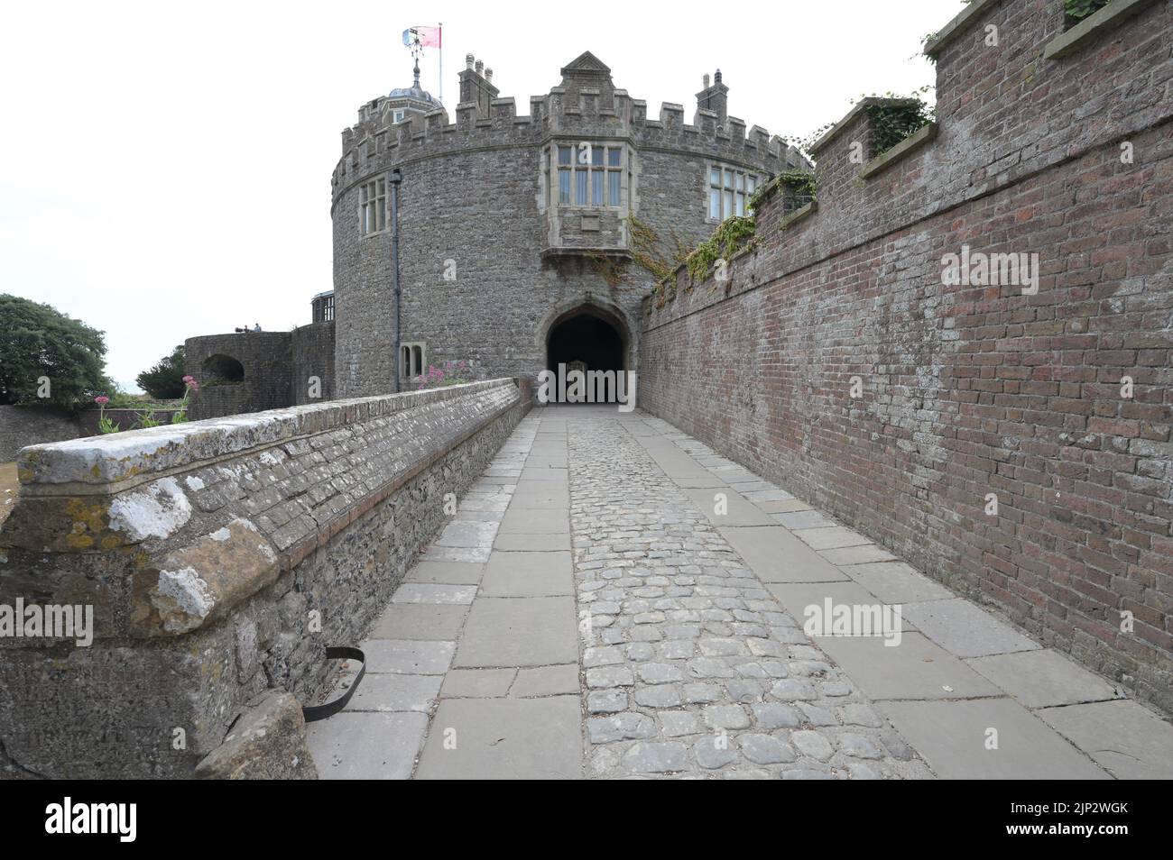 The entrance to a Medieval coastal fortress in the UK Stock Photo - Alamy