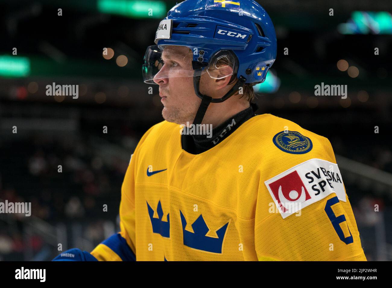 Edmonton, Alberta, Canada. 14th Aug, 2022. LEO LOOF (8) of Sweden shown ...