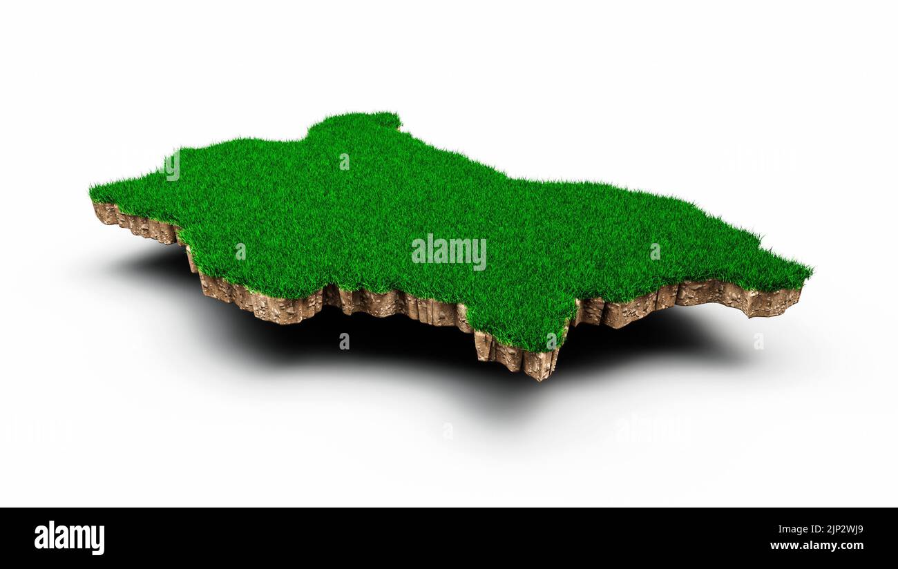 A 3d rendered Bulgaria map isolated on a white background Stock Photo ...