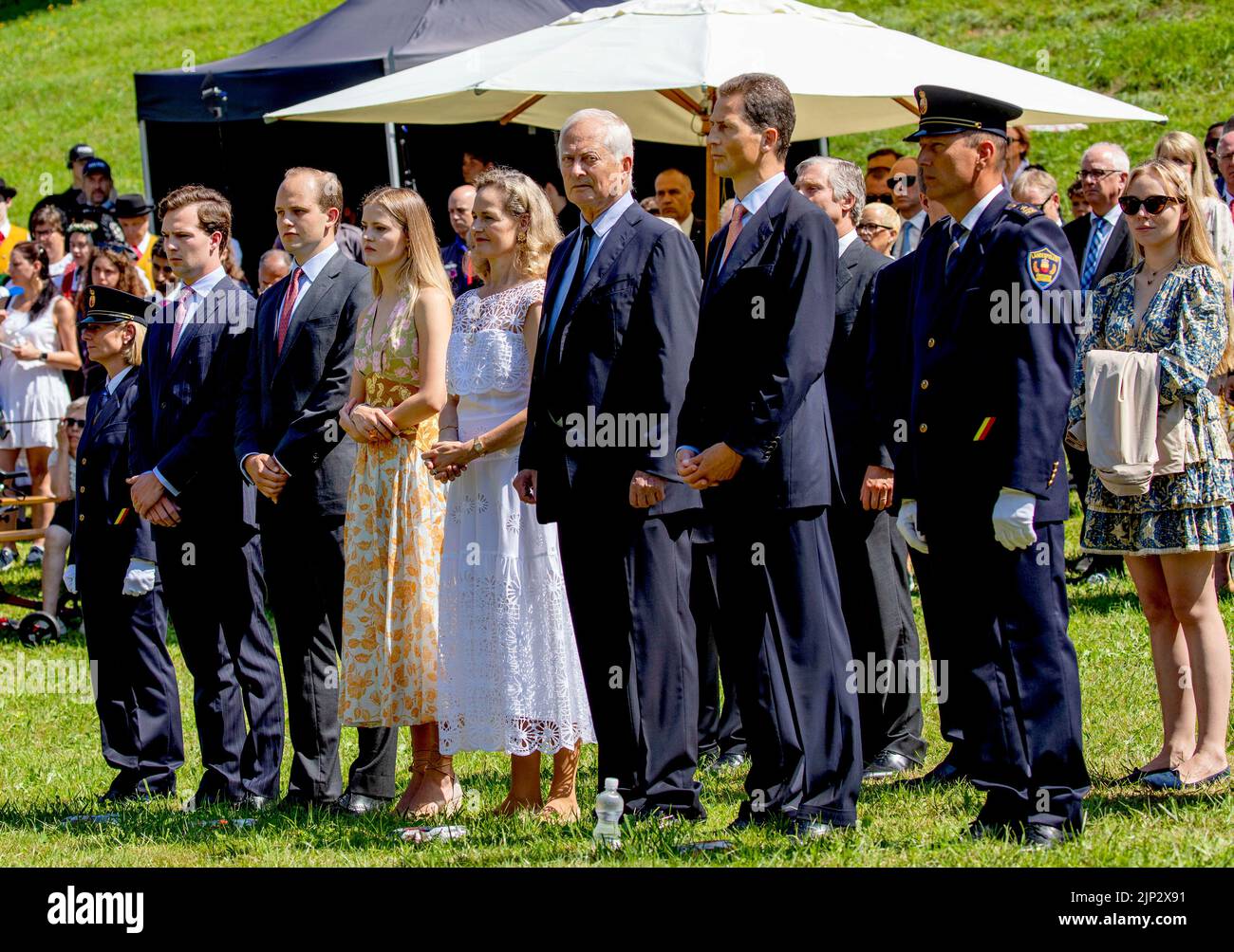 Vaduz, Liechtenstein. 15th Aug, 2022. Hans Adam II Prince of Liechtenstein, Alois Hereditary ...
