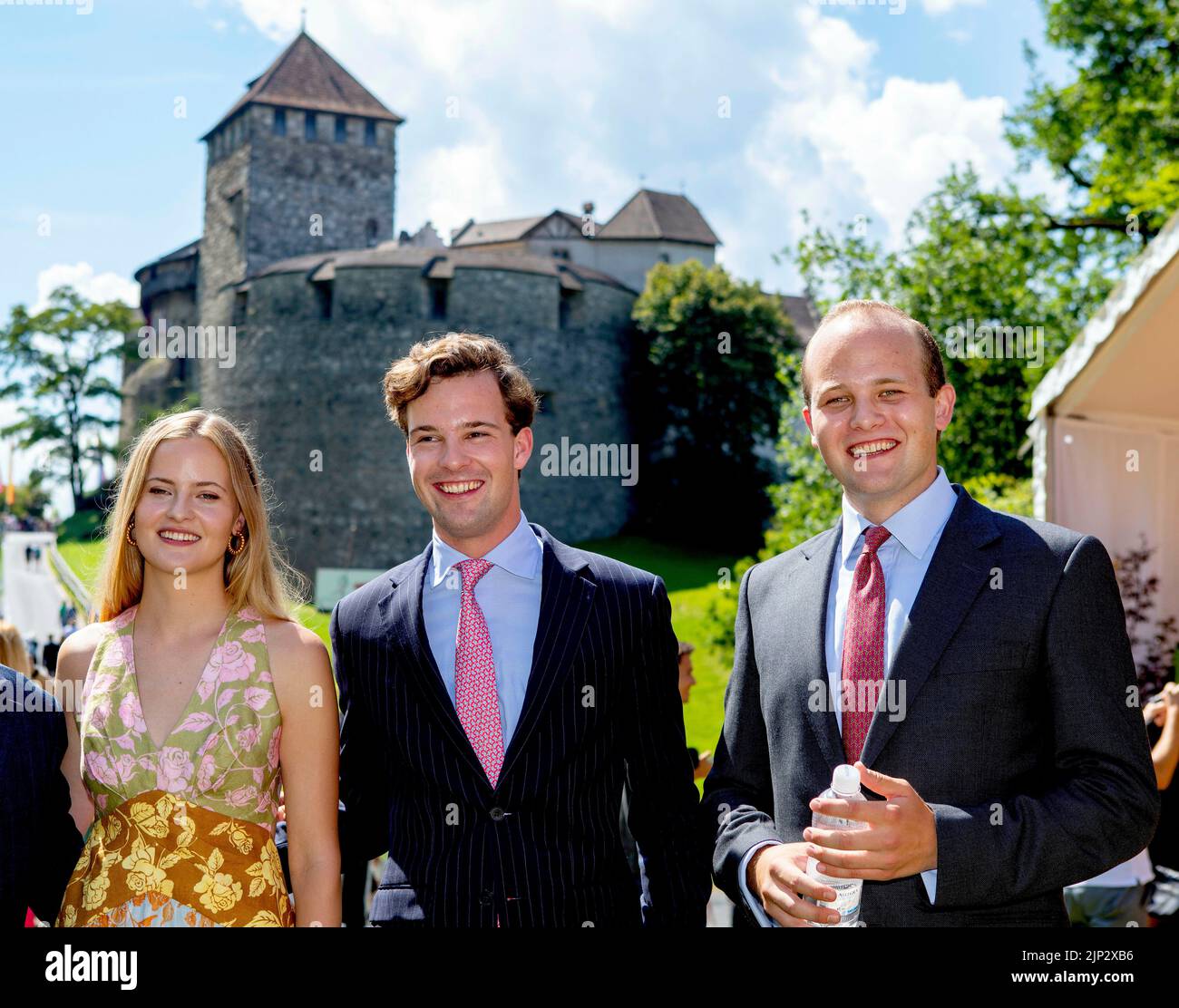 Vaduz, Liechtenstein. 15th Aug, 2022. Princess Marie Caroline of Liechtenstein, Prince Georg of ...