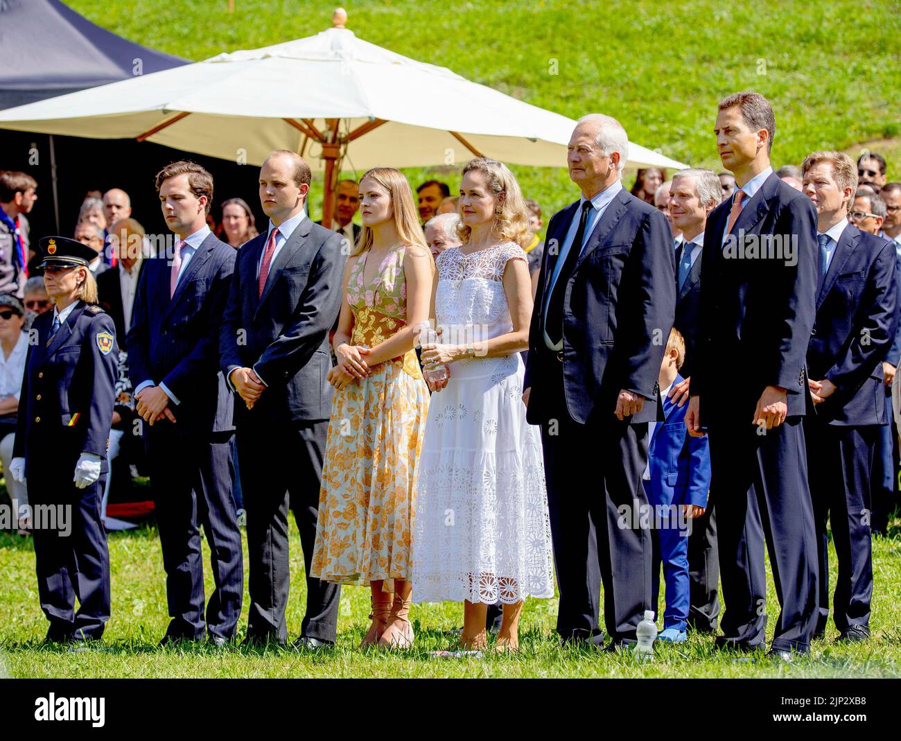 Vaduz, Liechtenstein. 15th Aug, 2022. Hans Adam II Prince of Liechtenstein, Alois Hereditary ...