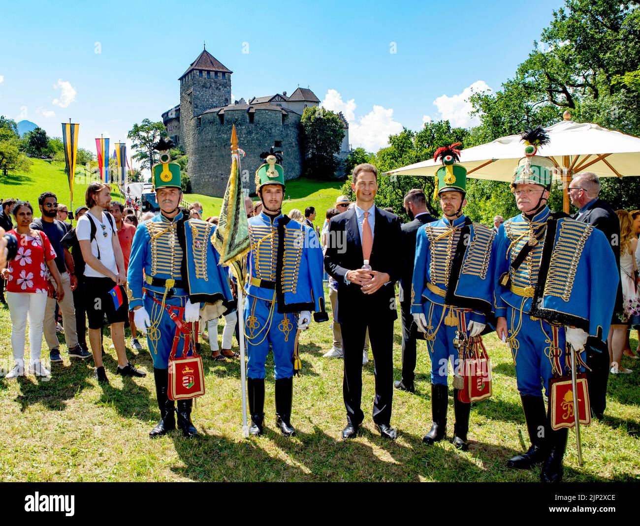 Vaduz, Liechtenstein. 15th Aug, 2022. Alois Hereditary Prince and Regent of Liechtenstein in ...