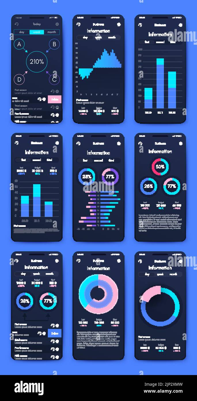 Vector graphics infographics with mobile phone. Template for creating ...