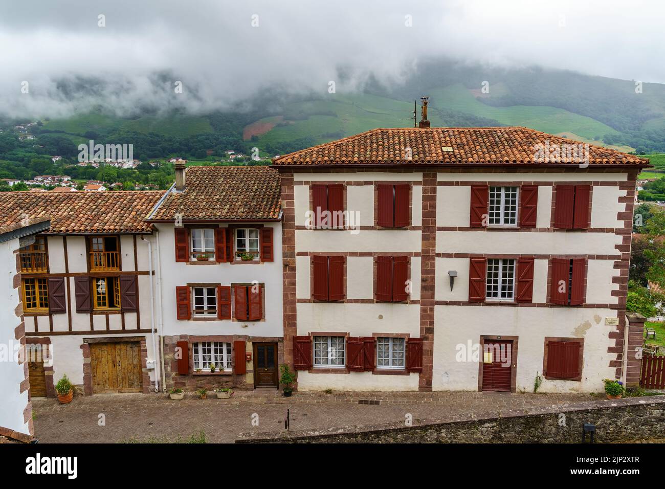 Streets, houses and typical architecture of the village San Juan Pie de ...
