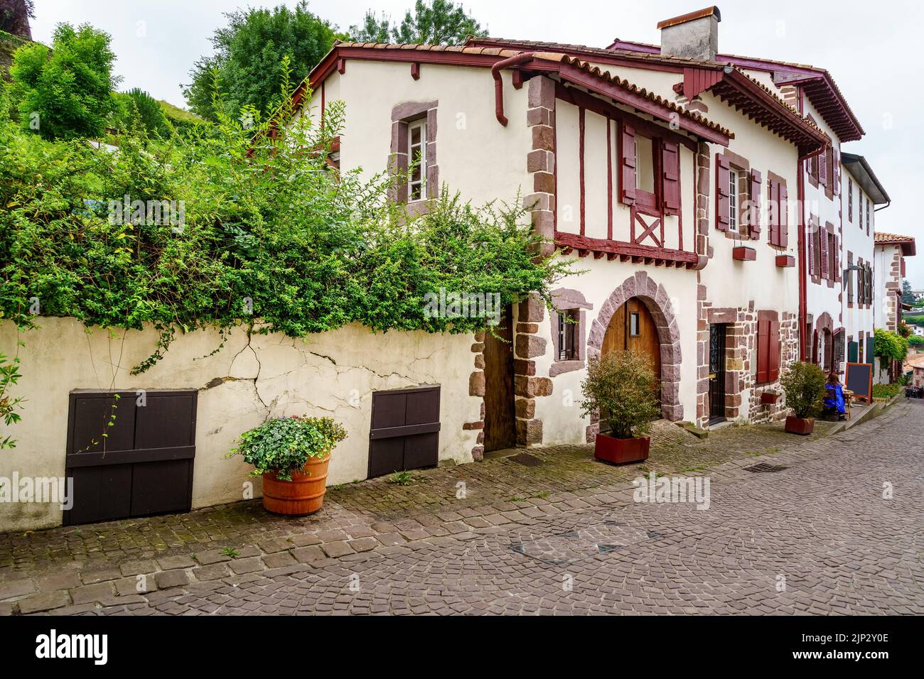 Streets, houses and typical architecture of the village San Juan Pie de ...