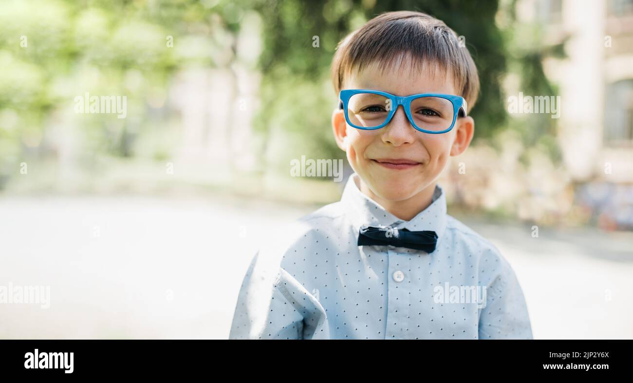 Smart school uniform boy hi-res stock photography and images - Alamy