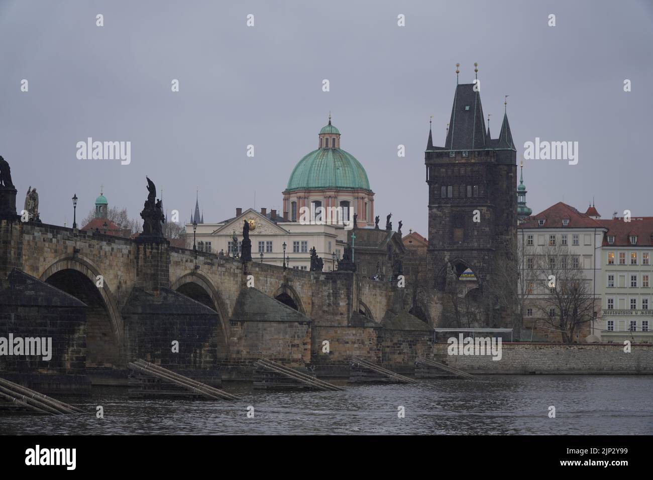 Aerial prague river bridge drone hi-res stock photography and images ...
