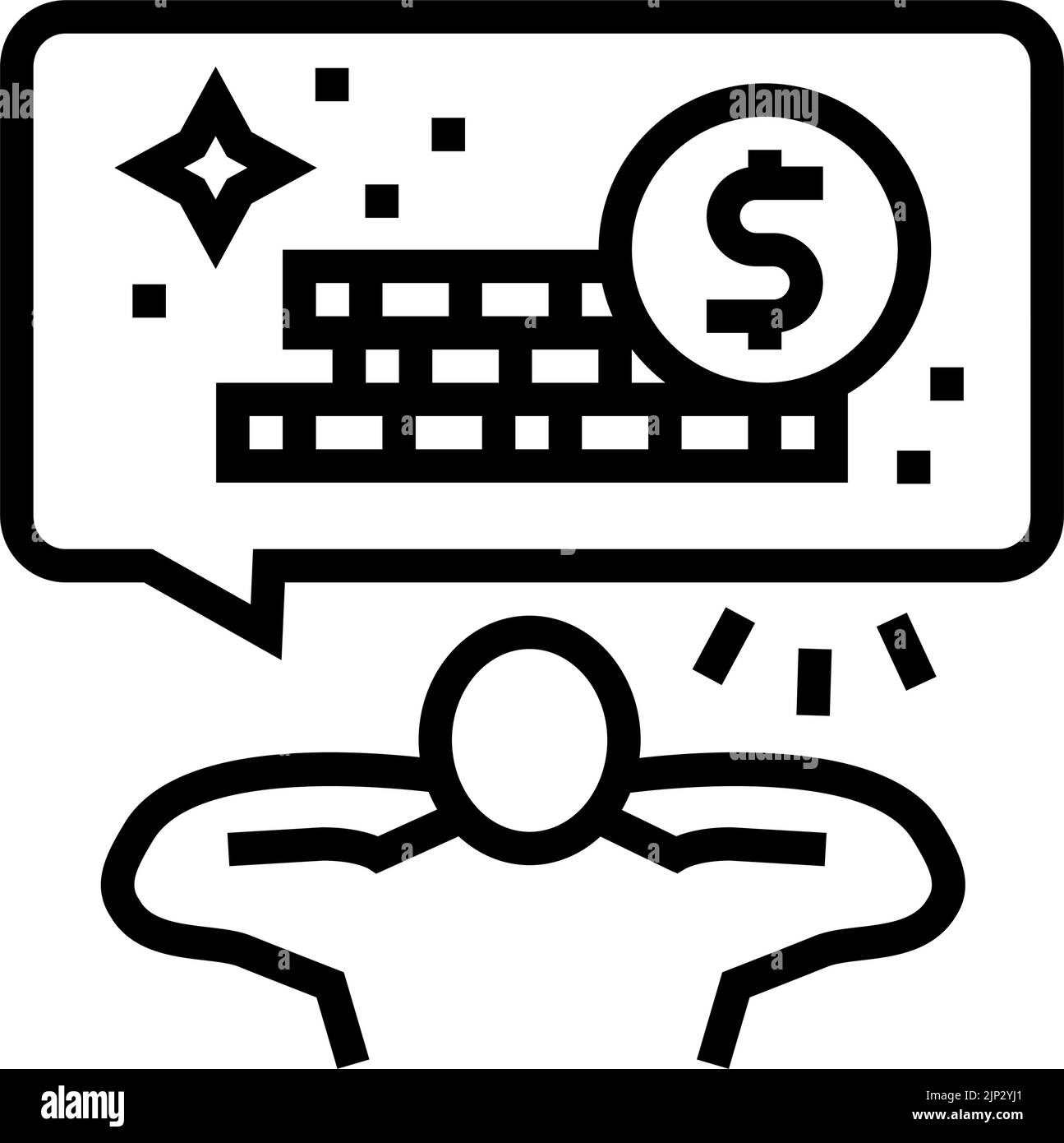 clarity financial freedom money line icon vector illustration Stock ...