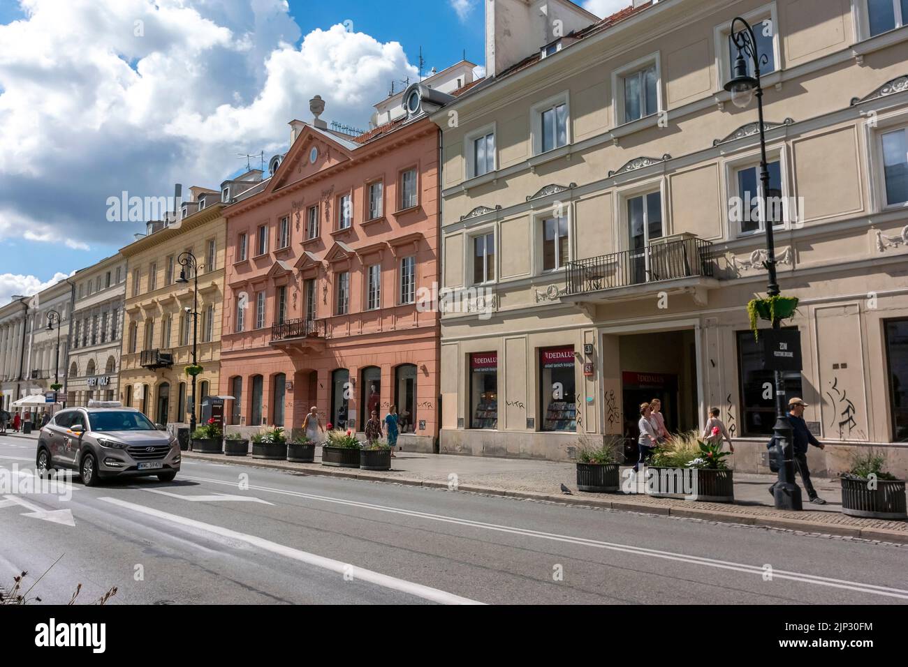 Warsaw, Poland, Street Scene, Old Town Center, Historical Buildings ...