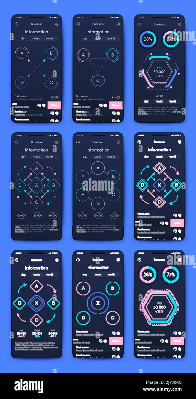 Vector graphics infographics with mobile phone. Template for creating ...