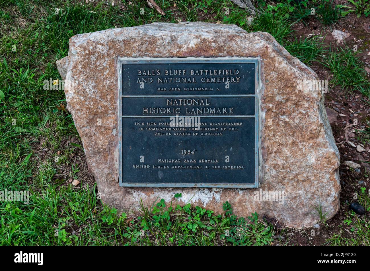 National Historic Landmark Plaque, Balls Bluff Battlefield and National ...