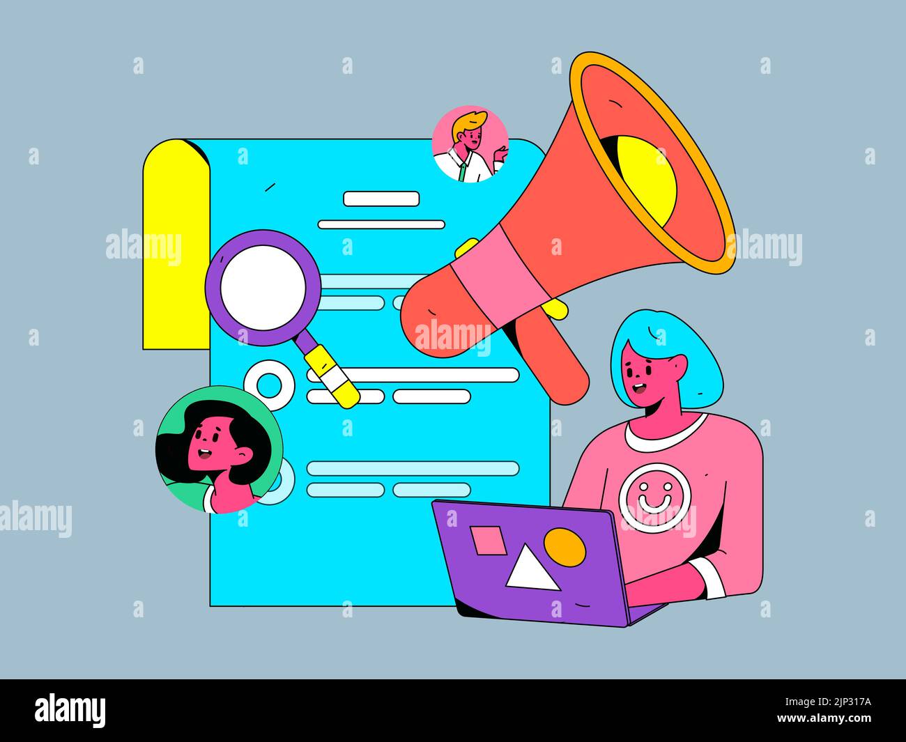 Funny job interview Stock Vector Images - Alamy