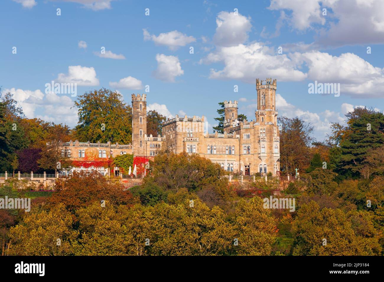 Hotel Schloss Eckberg in the Elbe valley. One of the tree famous ...