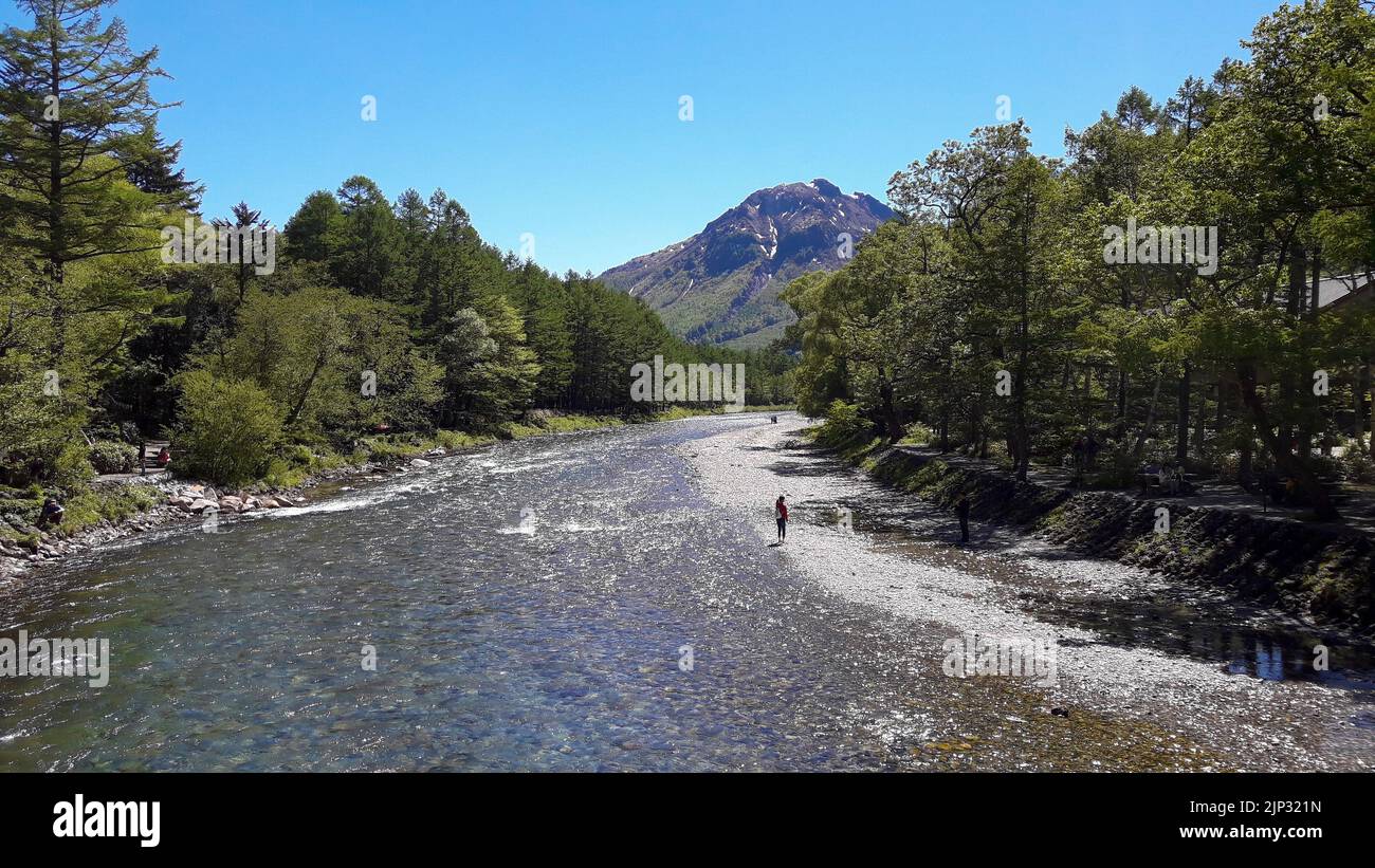 A clear stream in Kamikochi, Nagano Prefecture, Japan Stock Photo - Alamy