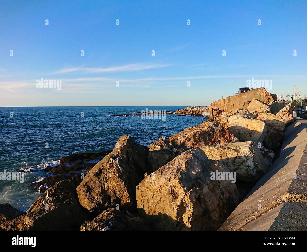 Boulders enforcing an embankment in Jaffa, Israel Stock Photo - Alamy