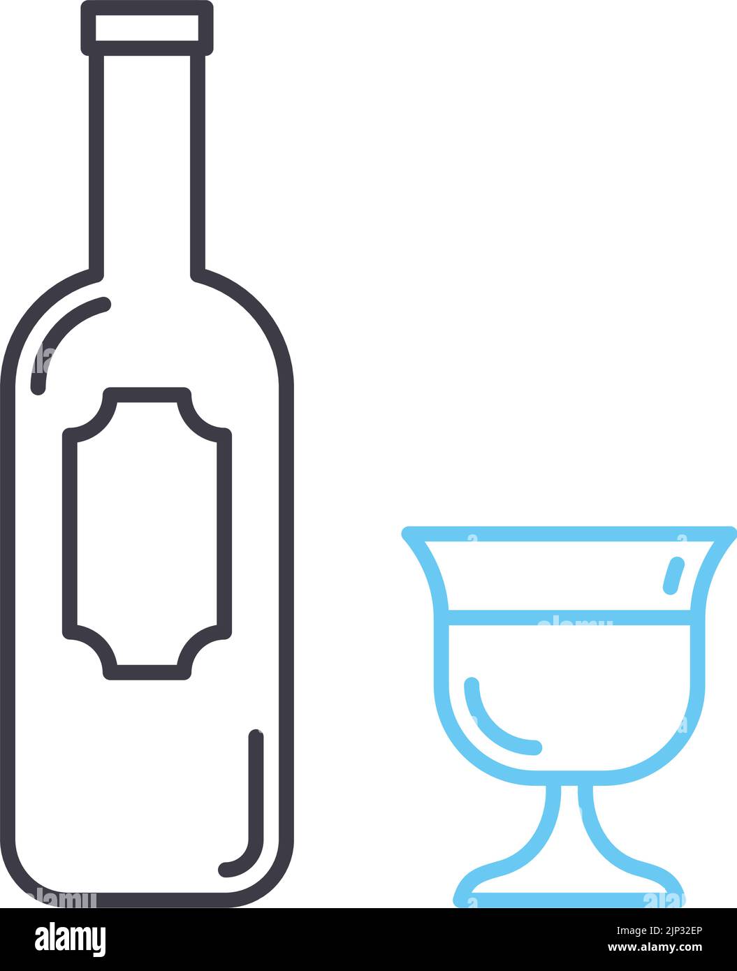 alcohol line icon, outline symbol, vector illustration, concept sign ...
