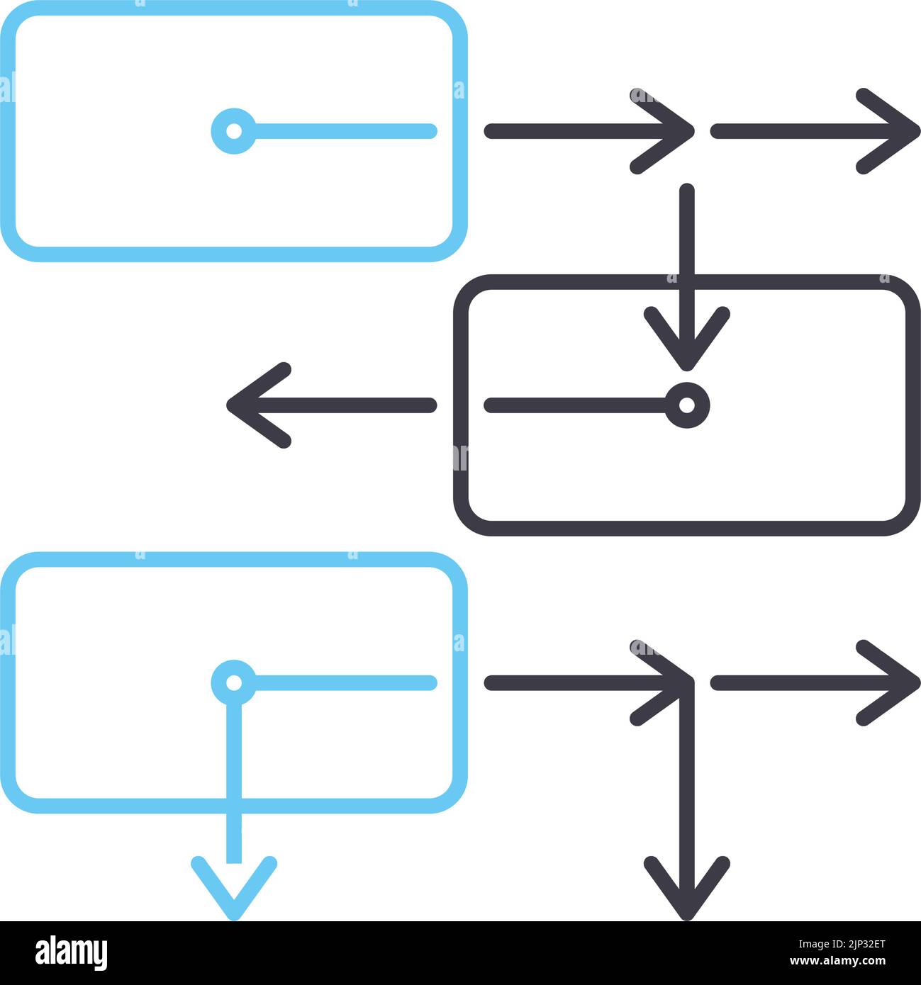 algorithms line icon, outline symbol, vector illustration, concept sign ... algorithms line icon, outline symbol, vector illustration, concept sign ...