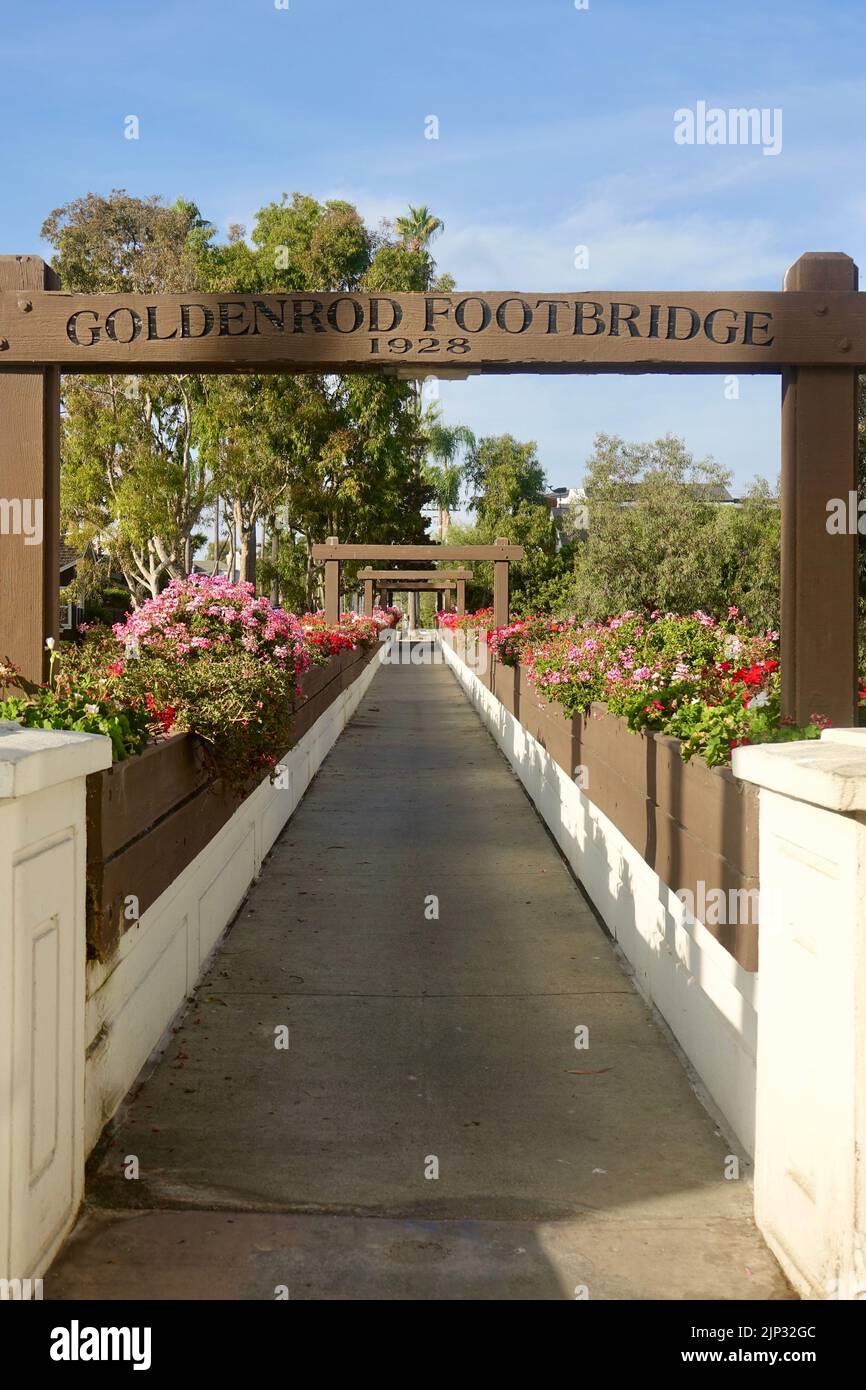 Century old footbridge across Bayside drive decorated with fresh ...